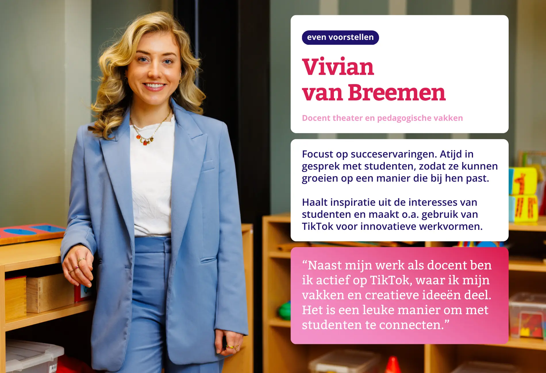 Maak kennis met Vivian, docent opleiding Onderwijsassistent | Summa